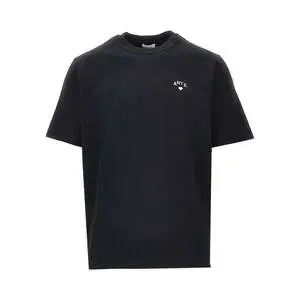 ARTE Cotton Jerey T-hirt With Embroidery - Black