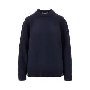 Prada Wool Sweater With Suede Elbow Patches