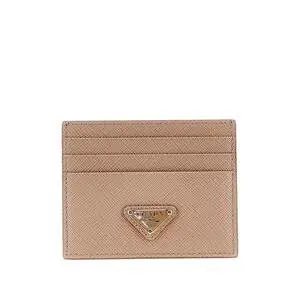 Prada Saffiano Leather Cardholder With Logo