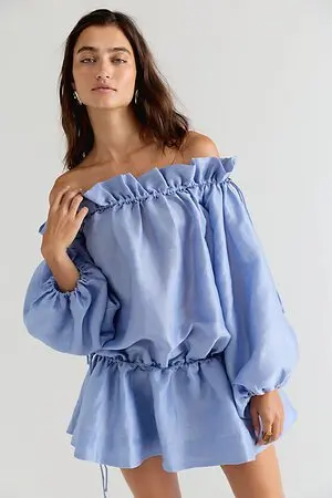 Shona Joy Marlowe Off-the-shoulder Mini Dress