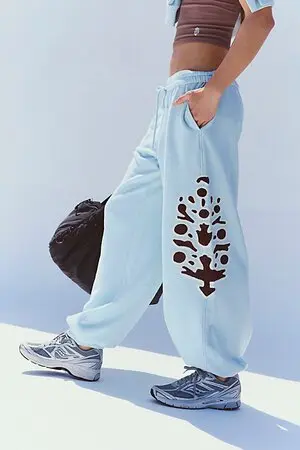 Free People All Star Embroidered Joggers - Cool Down Combo