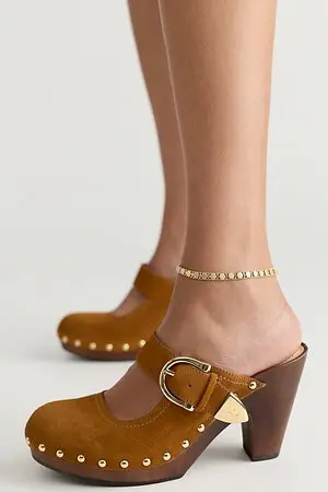 THE FRYE COMPANY Cindy Buckle Clogs - Caramel