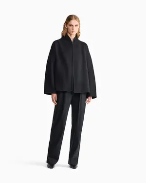Giorgio Armani Pea Coat In Heavy Double Cashmere With Shawl Collar