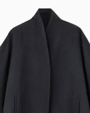 Giorgio Armani Pea Coat In Heavy Double Cashmere With Shawl Collar