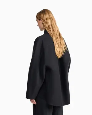 Giorgio Armani Pea Coat In Heavy Double Cashmere With Shawl Collar