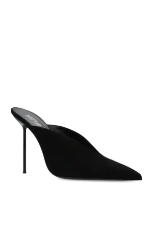 Paris Texas Lidia Heeled Mules - Black