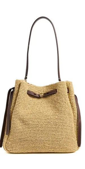 Tory Burch Romy Large Straw Tote - Natural