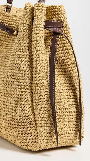 Tory Burch Romy Large Straw Tote