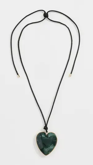 JENNIFER FISHER Heart Leather Cord Necklace