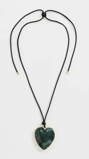 JENNIFER FISHER Heart Agate Pendant Necklace