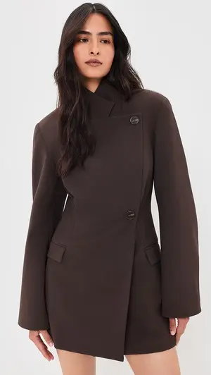 SIR. Astrine Tailored Mini Dress - Coffee
