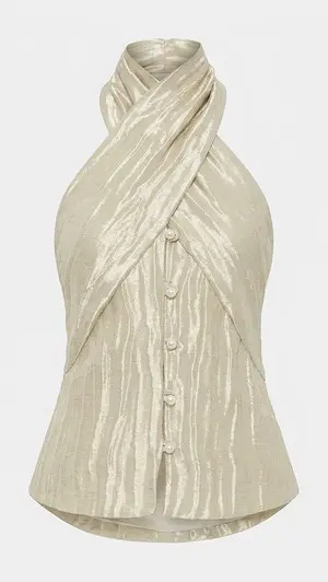 Rosie Assoulin Twisted Halter Top