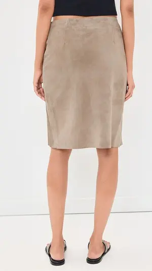 ST. AGNI Suede Everyday Wrap Skirt