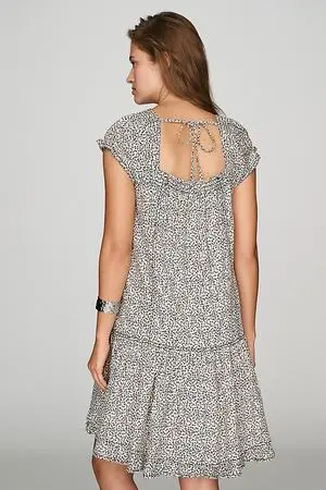 PILCRO 100% Cotton Ruffle Mi Dress