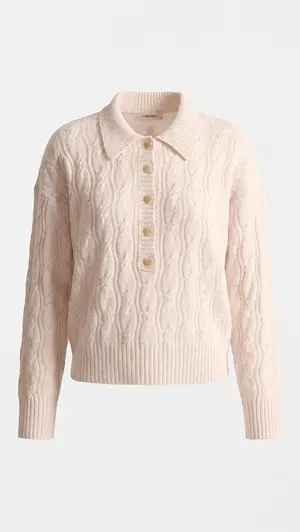 L'Agence Airy Cabled Knit Sweater