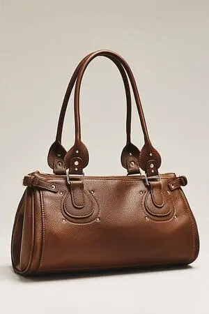 Anthropologie Studded Shoulder Bag Chocolate