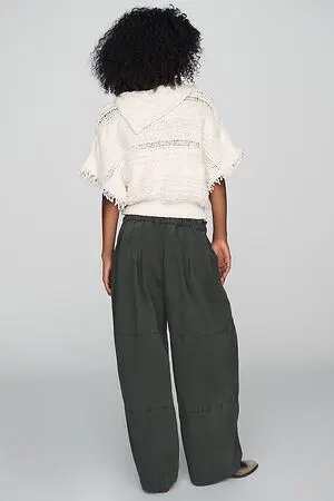 Anthropologie Tie-front Wide-leg Pants - Capulet Olive