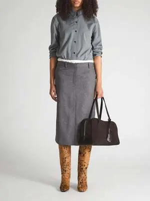 ATP ATELIER Noale Suede Top Handle Bag - Walnut