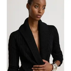 Ralph Lauren Cable Knit Shawl Collar Sweater