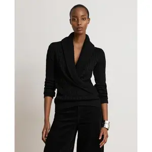 Ralph Lauren Cable Knit Shawl Collar Sweater