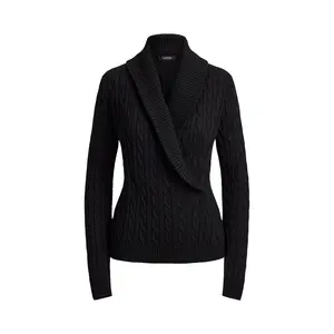 Ralph Lauren Cable Knit Shawl Collar Sweater