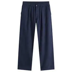 Universal Works Wool Herringbone Pleated Track Pant - Navy