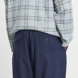 Universal Works Wool Herringbone Pleated Track Pant