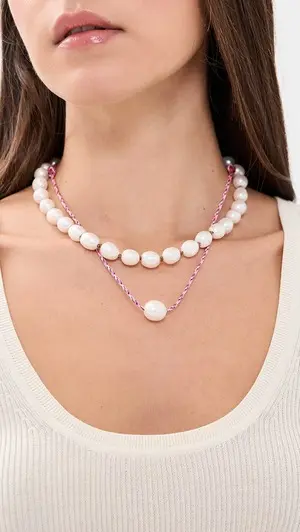 Zoe Chicco Baroque Pearl Paracord Necklace