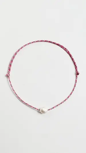 Zoe Chicco Baroque Pearl Paracord Necklace
