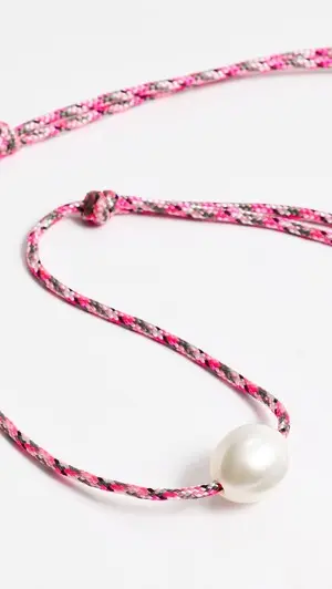 Zoe Chicco Baroque Pearl Paracord Necklace