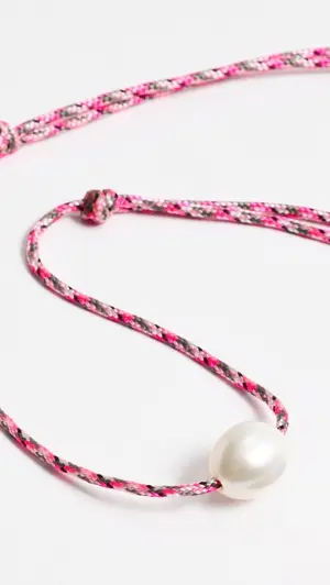 Zoe Chicco Baroque Pearl Paracord Necklace