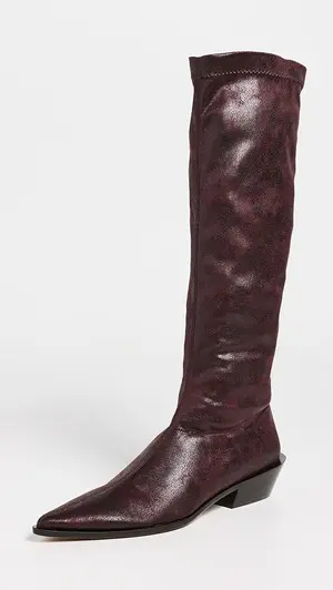 Tibi Bronson Knee High Faux Leather Boots