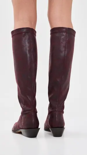 Tibi Bronson Knee High Faux Leather Boots