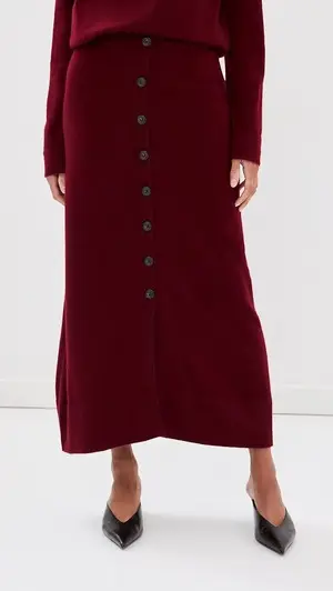 Altuzarra Callahan Cashmere Skirt - Grenache