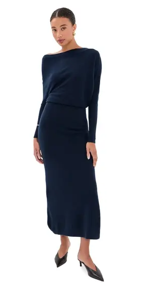 Altuzarra Kasos Cashmere Dress - Navy