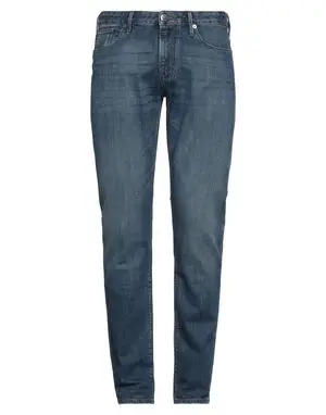 Emporio Armani Cotton Blend Straight-leg Jeans