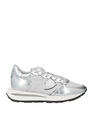 Philippe Model Sneakers Size Leather, Textile Fibers - Silver
