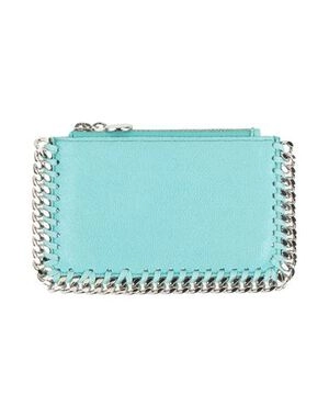 Stella McCartney Cardholder Turquoise Textile Fibers - Blue