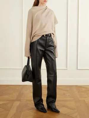 Altuzarra Mills Leather Straight-leg Pants