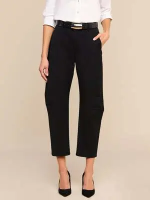 L'Agence Colby Barrel-leg Trouser - Black