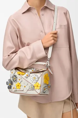 Loewe Floral Embellished Shoulder Bag