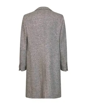 LARDINI Single-breasted Herringbone Coat