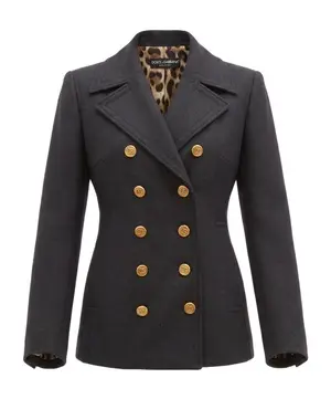 Dolce & Gabbana Lapel Long-sleeved Suit Jacket - Black