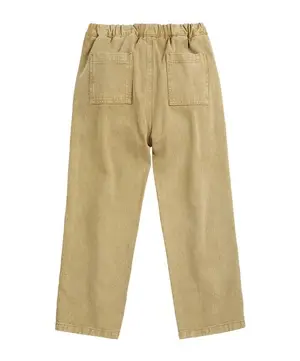 BOBO CHOSES Twill Pants With Embroidered Logo Detail - Khaki