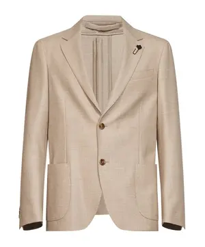 LARDINI Single-breasted Patch Pocket Blazer