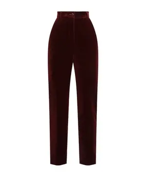 Dolce & Gabbana Tailored Velvet Trousers With Belt Loops - Brown