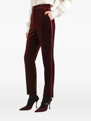 Dolce & Gabbana Tailored Velvet Trousers With Belt Loops - Brown