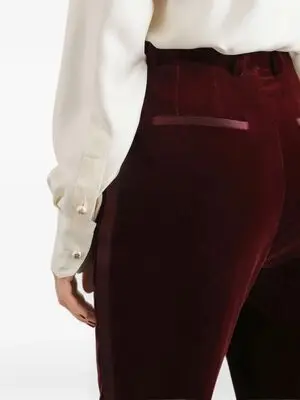 Dolce & Gabbana Tailored Velvet Trousers With Belt Loops - Brown