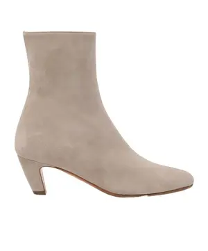 AQUAZZURA Zippered Ankle Boots - Nude