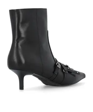 Pinko Buckled Pointed-toe Ankle Boots